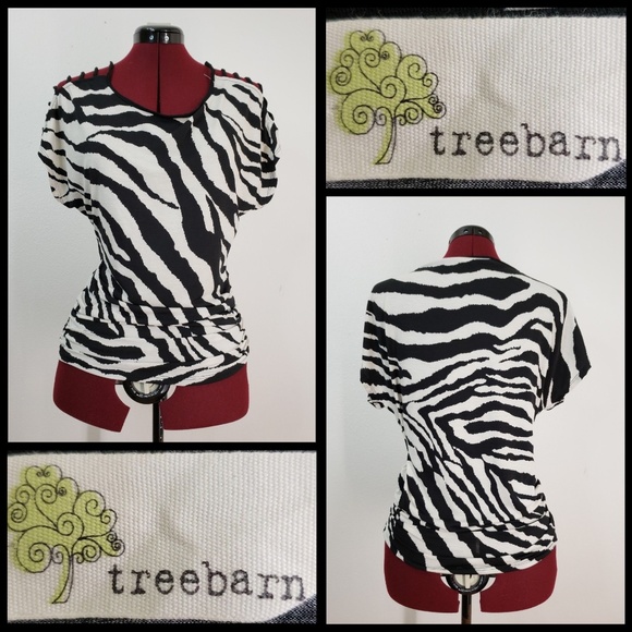tree barn | Tops | Tree Barn Woman Cold Shoulder Blouse Small Ruched ...